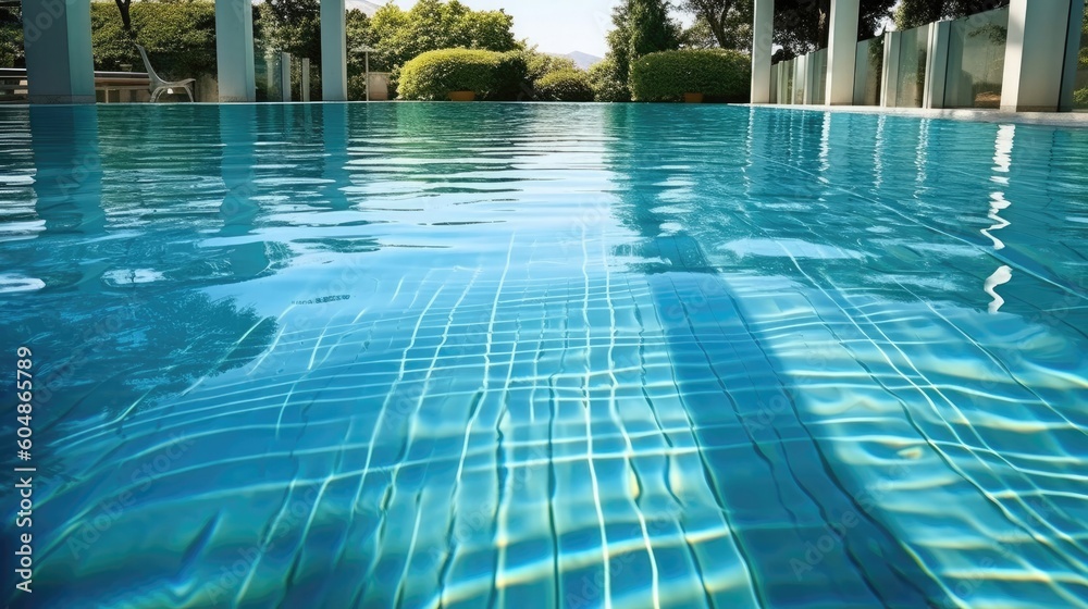 Synchronized Swimming Pool With Calm Water Surface. Generative AI Stock ...