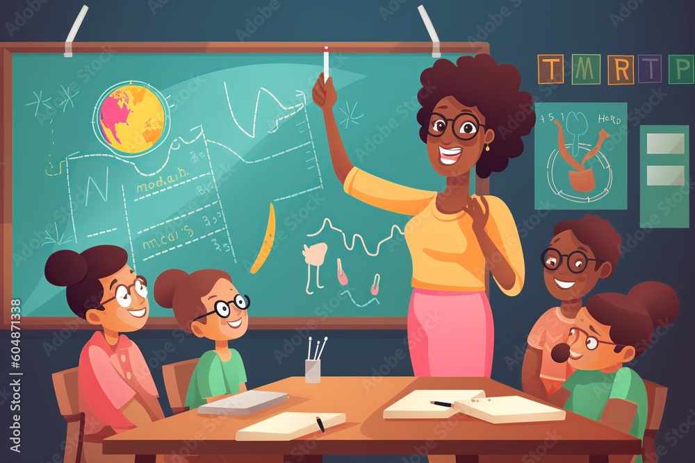 Step into a vibrant classroom scene where learning comes to life. A ...