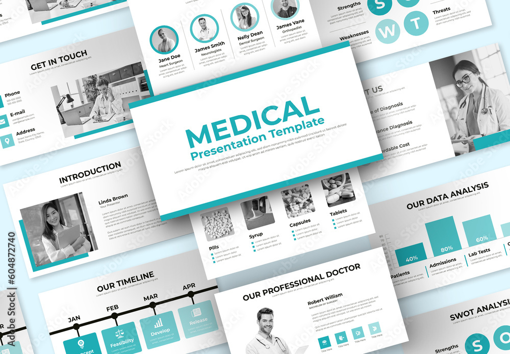 Medical and Doctor Presentation Template Stock Template | Adobe Stock