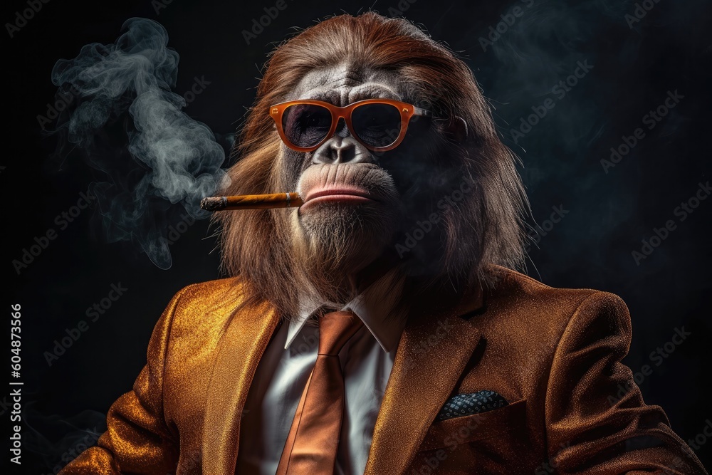 Orangutan Smoking