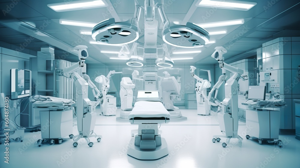 Robotic surgical operating room using artificial intelligence Stock Illustration | Adobe Stock