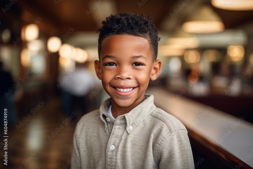 Medium shot portrait photography of a happy kid male wearing an elegant ...