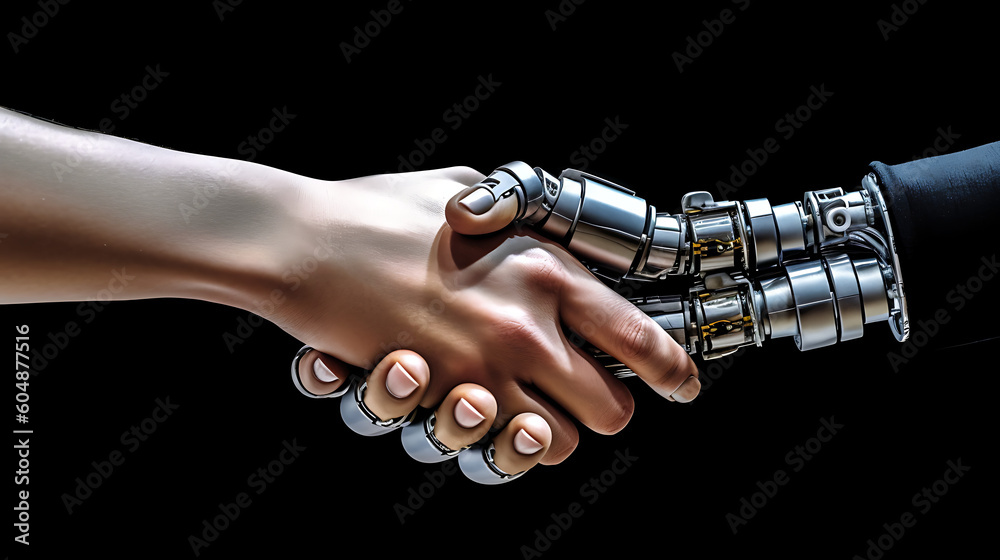 he Bridge of Innovation: A Realistic Capture of a Robot Hand Shaking ...