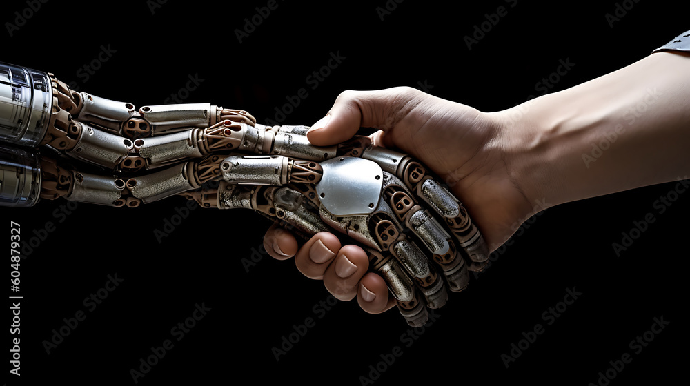 he Bridge of Innovation: A Realistic Capture of a Robot Hand Shaking ...
