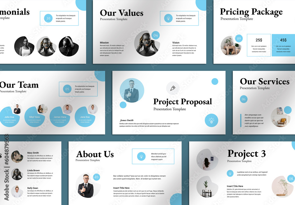 Modern Simple Presentation Layout Stock Template | Adobe Stock