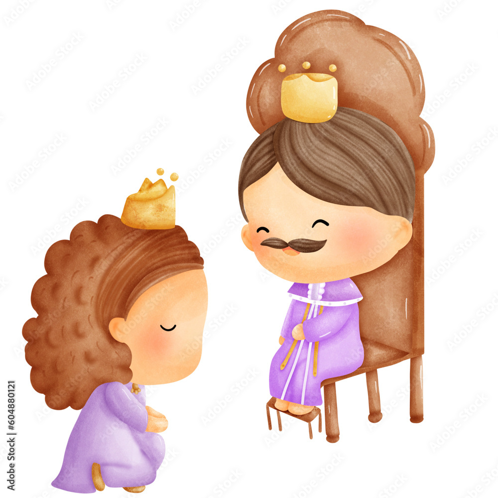 queen Esther story character in bible clipart.set of king ,queen ...
