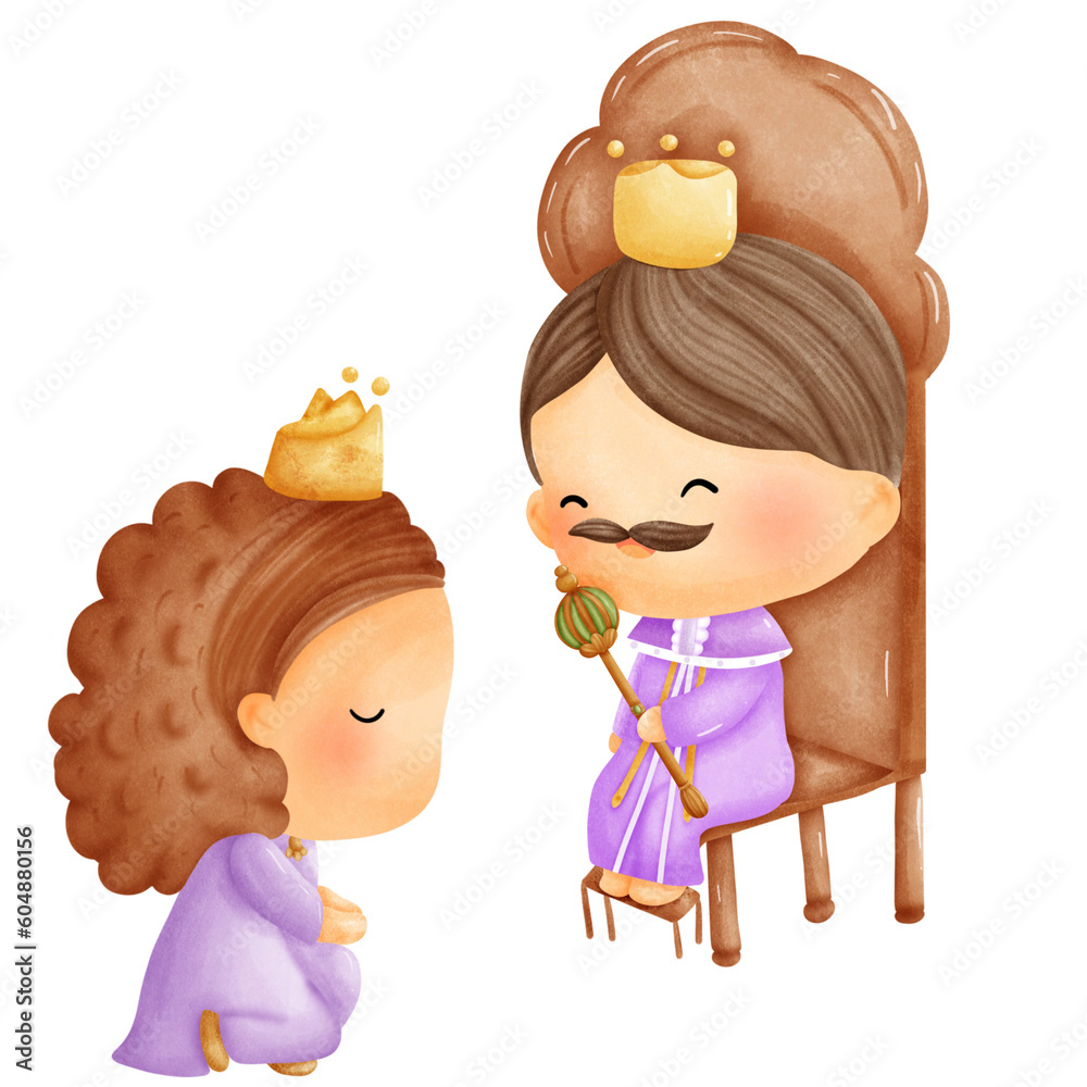 queen Esther story character in bible clipart.set of king ,queen ...