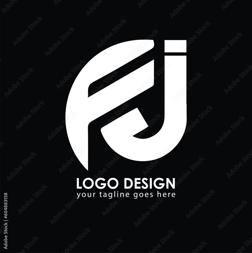 FJ FJ Logo Design, Creative Minimal Letter FJ FJ Monogram Stock Vector ...