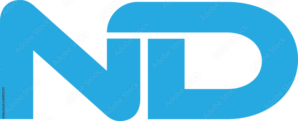 Letter ND logo design, ND letter logo on transparent background Stock ...