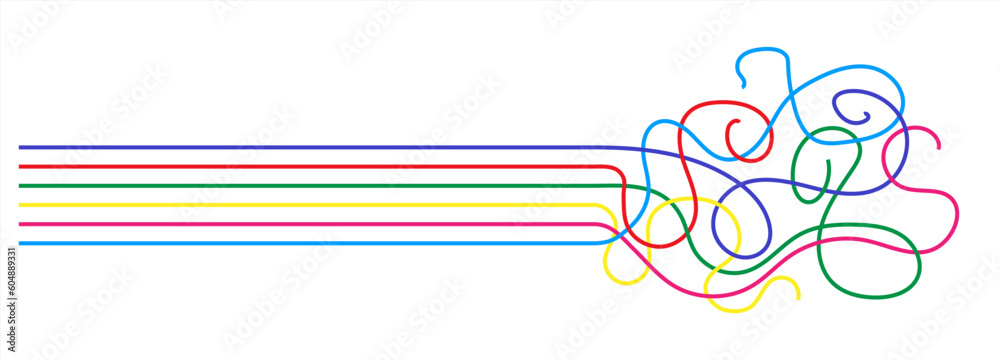 Order and chaos diagram isolated on white background. Concept and ...