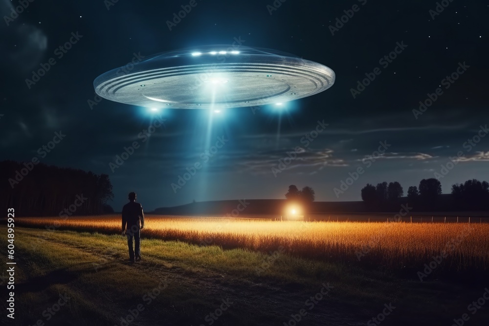 Stockillustratie surreal spectacle under the cover of a dark night, an ...