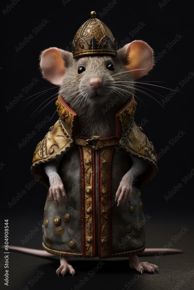 Illustration of a mouse military general dressed in vintage military ...