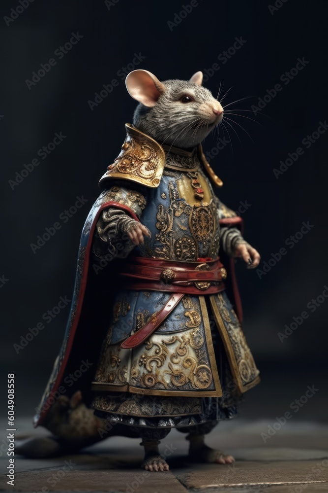Illustration of a mouse military general dressed in vintage military ...