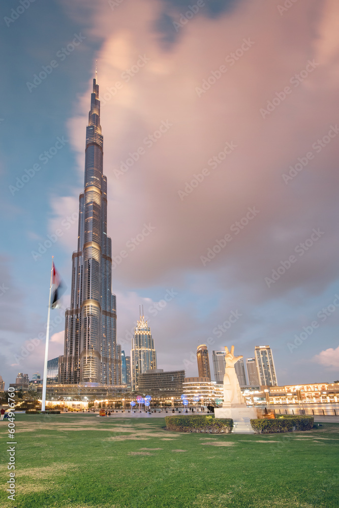 18 January 2023, Dubai, UAE: Burj Khalifa with its incredible height ...