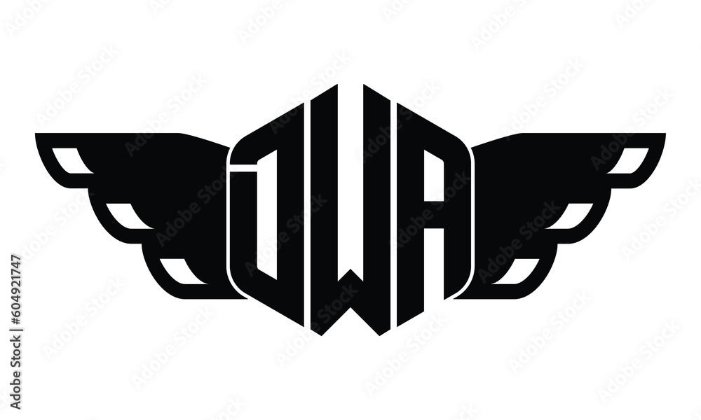 DWA three letter iconic logo design vector template. isolated, elegant ...