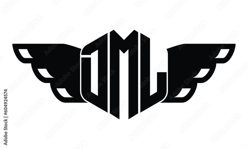 DML three letter iconic logo design vector template. isolated, elegant ...