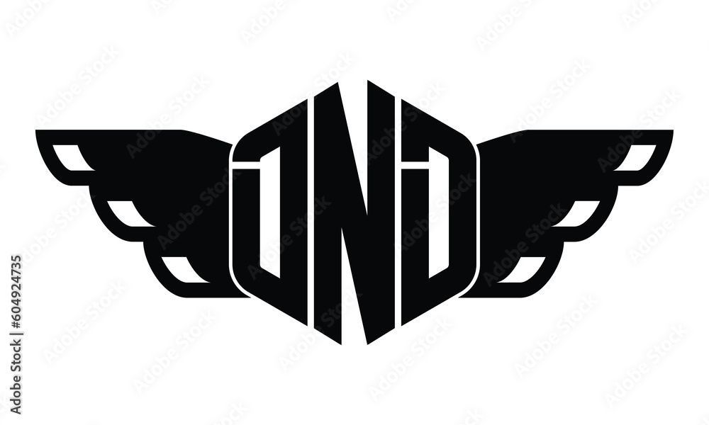 DND three letter iconic logo design vector template. isolated, elegant ...