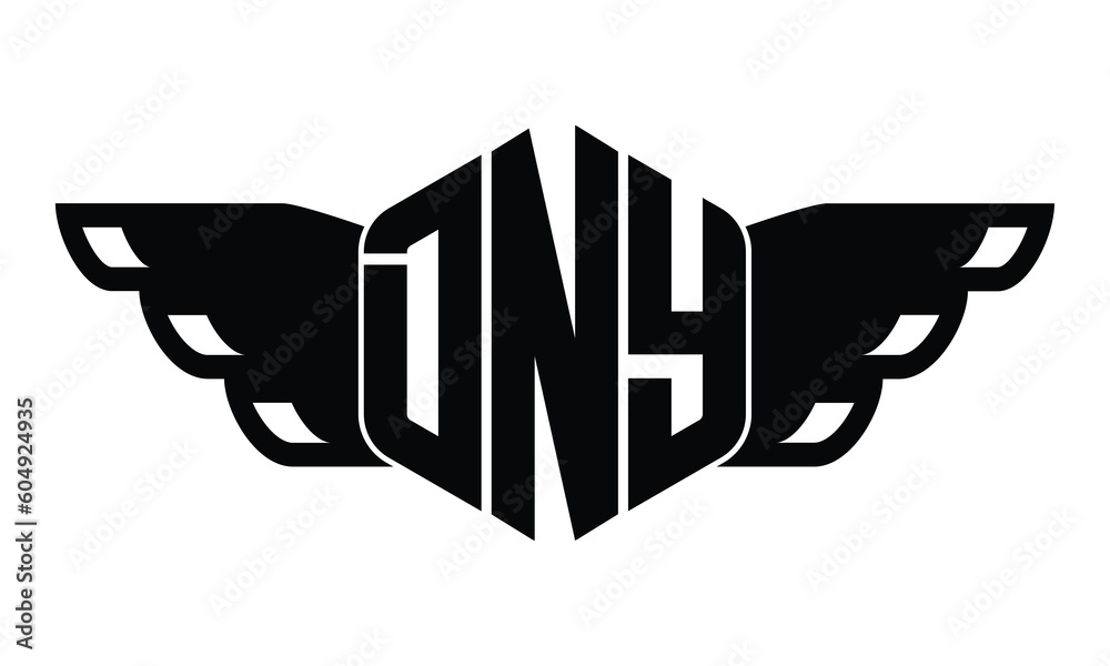 DNY three letter iconic logo design vector template. isolated, elegant ...