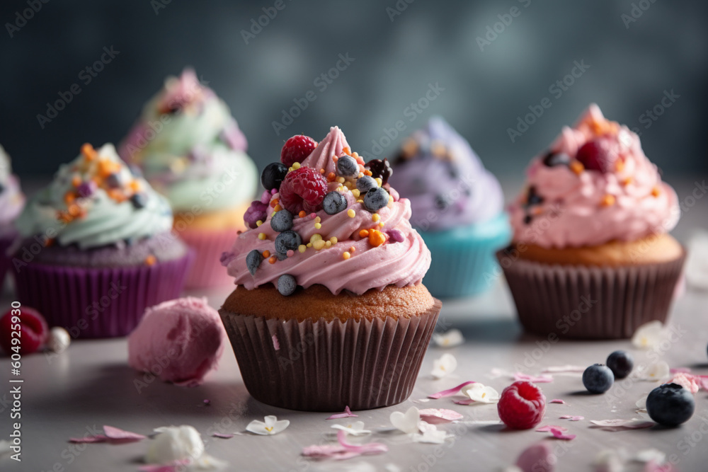 Discover a mouthwatering collection of AI-generated cupcake images that ...
