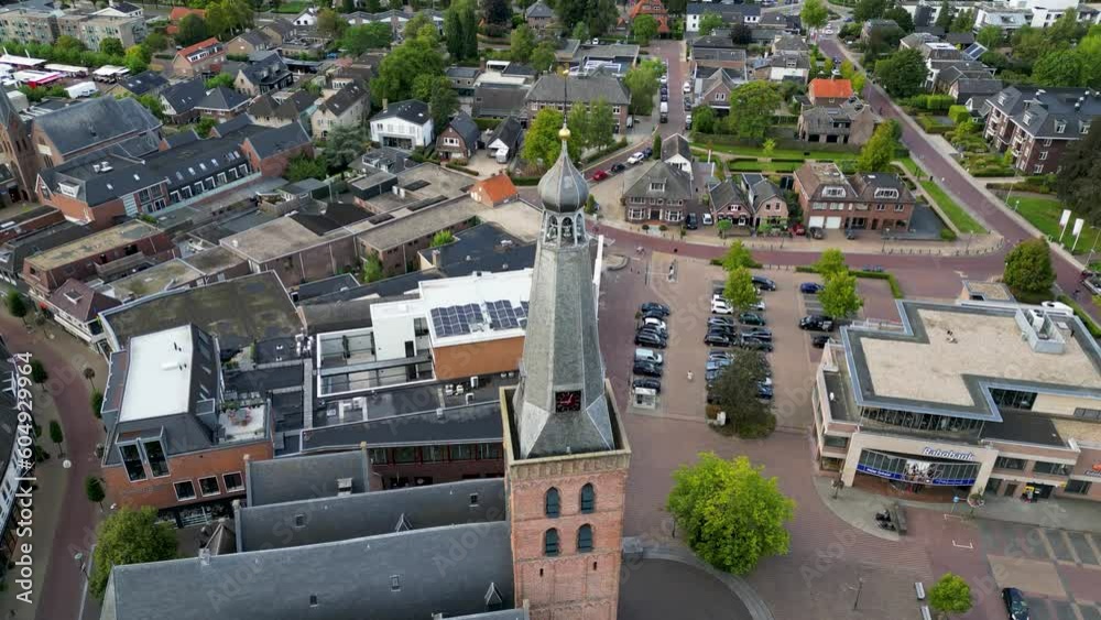 This aerial drone video shows the small town of Barneveld. Barneveld is ...