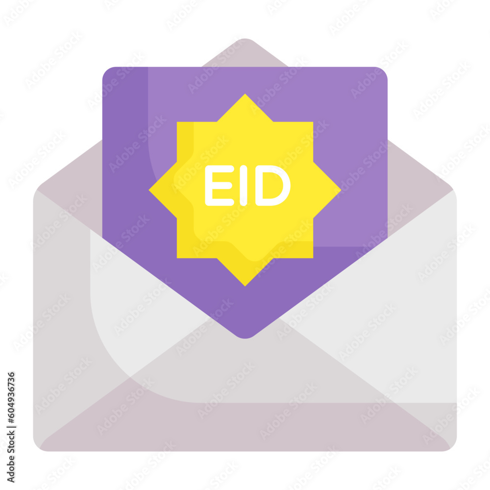 Vetor de Money in Letter or Eidi Vector color Icon Design, Eid al-Adha ...