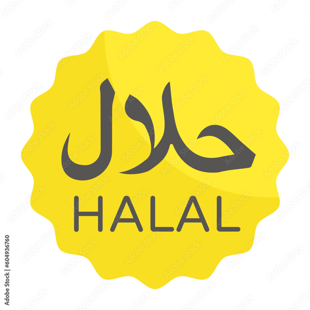 visual marker for Muslims in restaurants Vector color Icon Design, Eid ...