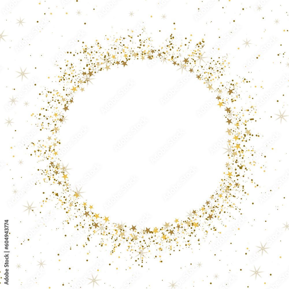 Gold Glitter Sparkle Circle Background Transparent Stock Illustration ...