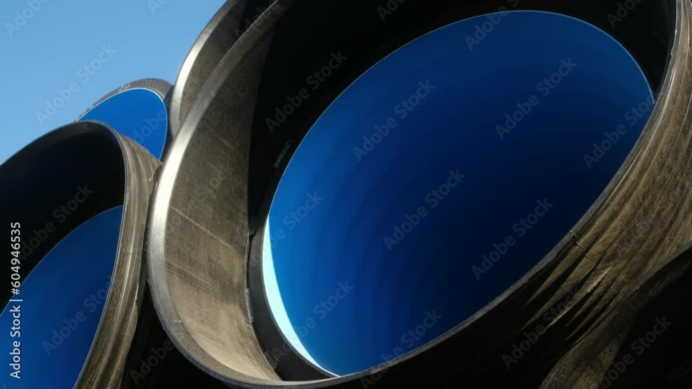 Preparation of the installation of urban sewerage. Double-layer ...