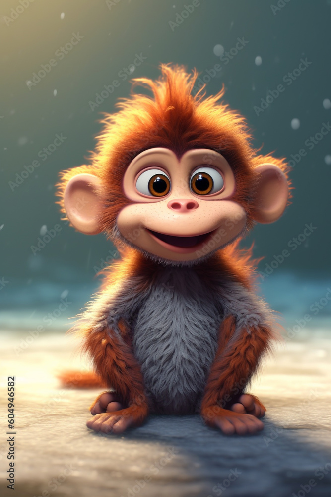 Cute Animated Baby Monkeys