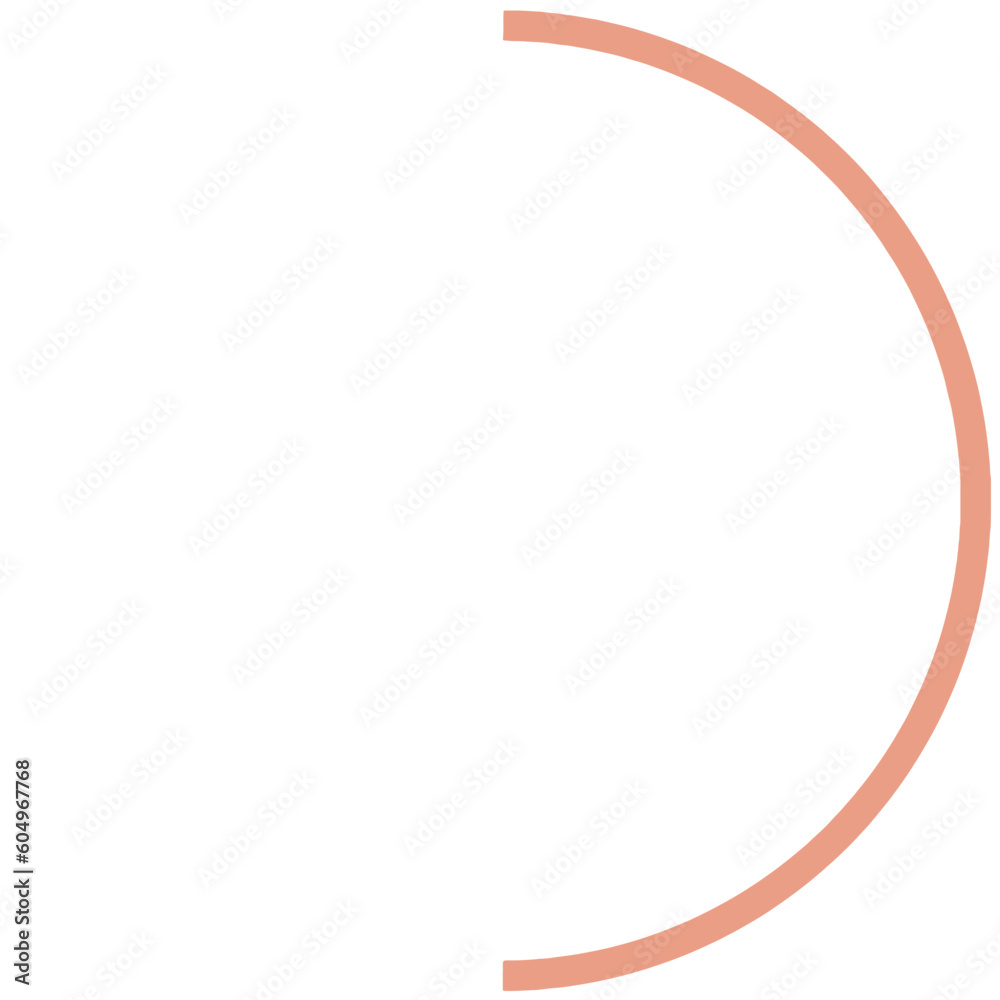 geometry line semicircle open vector editable Stock Vector | Adobe Stock