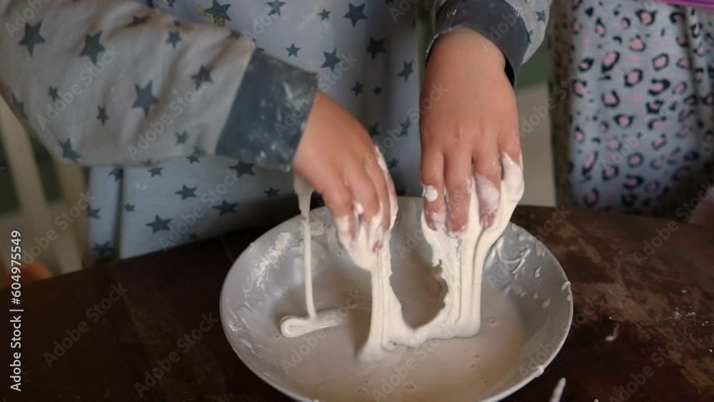 Newtonian fluid. Smart Curious School Children Playing With Homemade ...