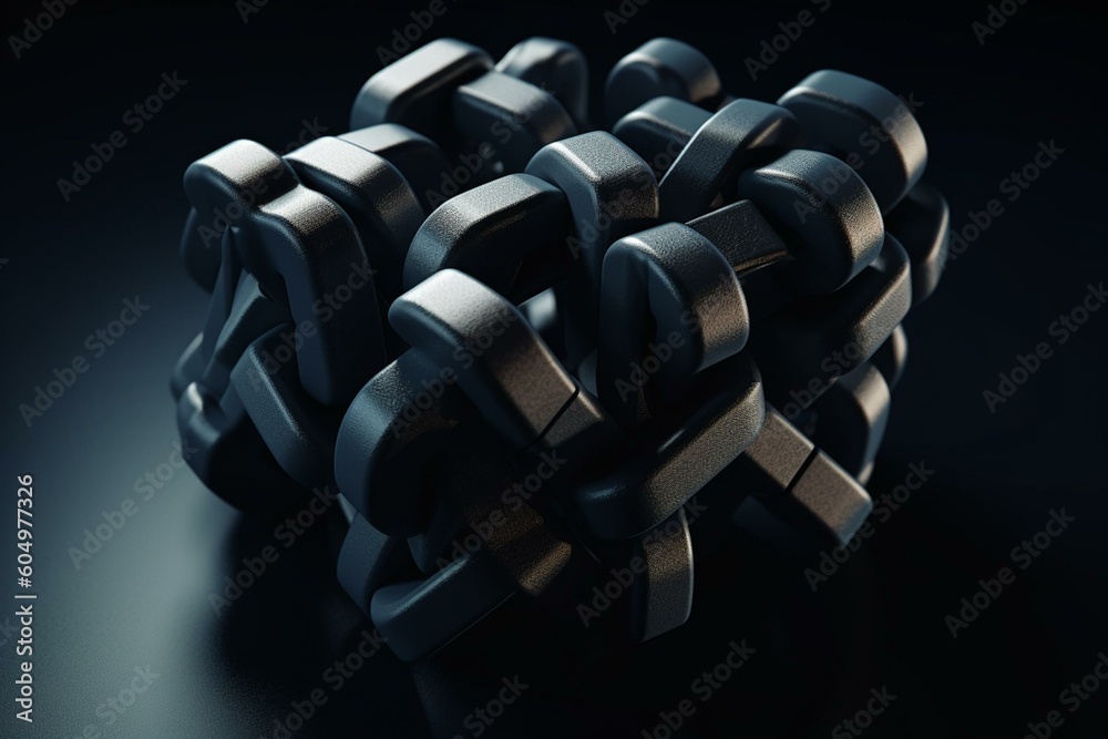 Interlocking shapes fitting together to create a larger whole ...