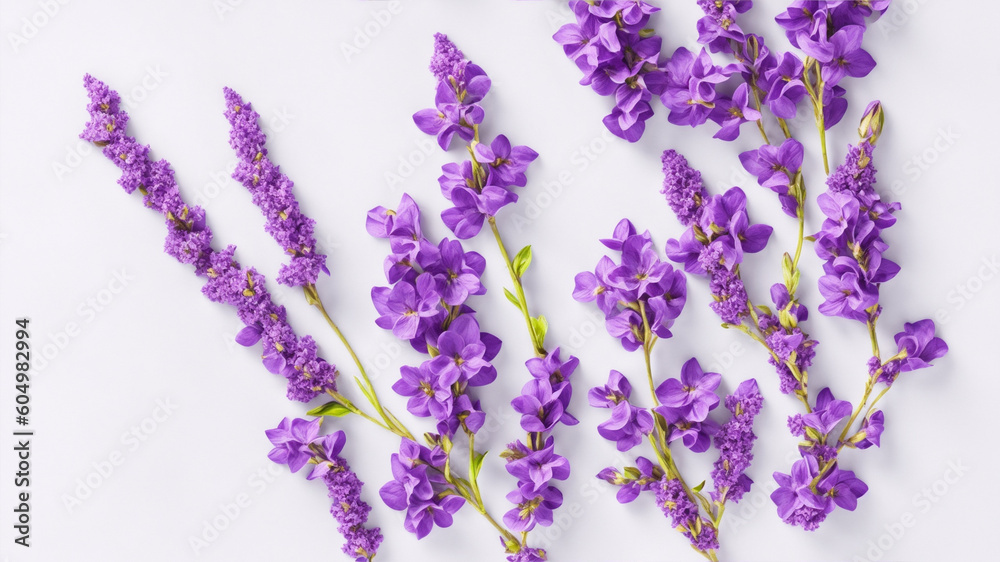 Purple lilac flowers isolated over a transparent background, floral ...