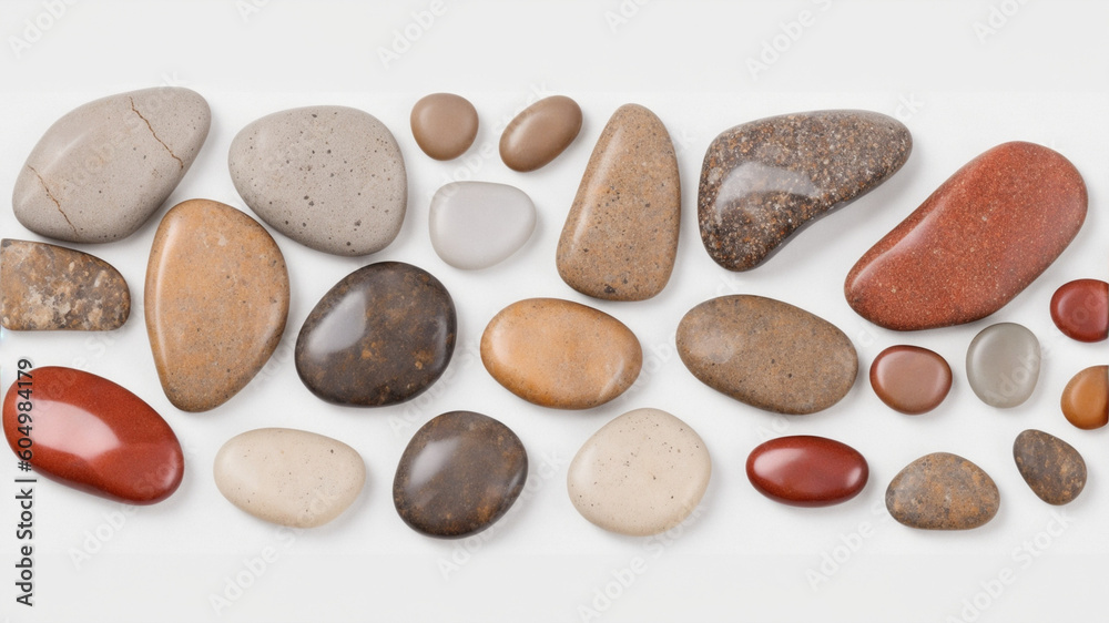 set of different natural stones with interesting patterns and colors ...