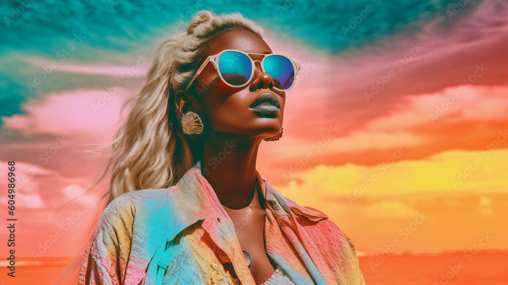 fashion woman colorful, the bold eclectic fashion styles of the Y2K era ...