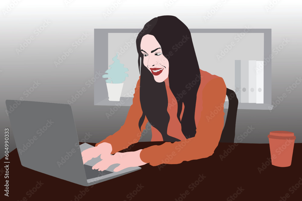 woman cartoon character animator, Female Cartoon Character, Colorful ...