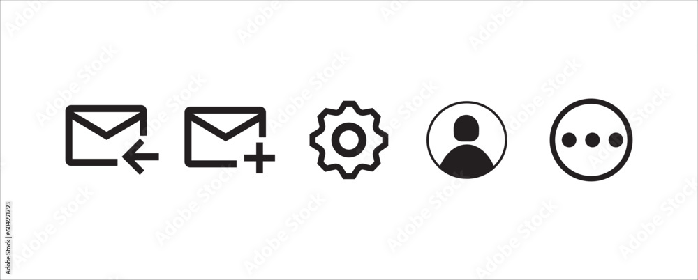 Simple Set of Direct message icons and Vector icon graphic design ...