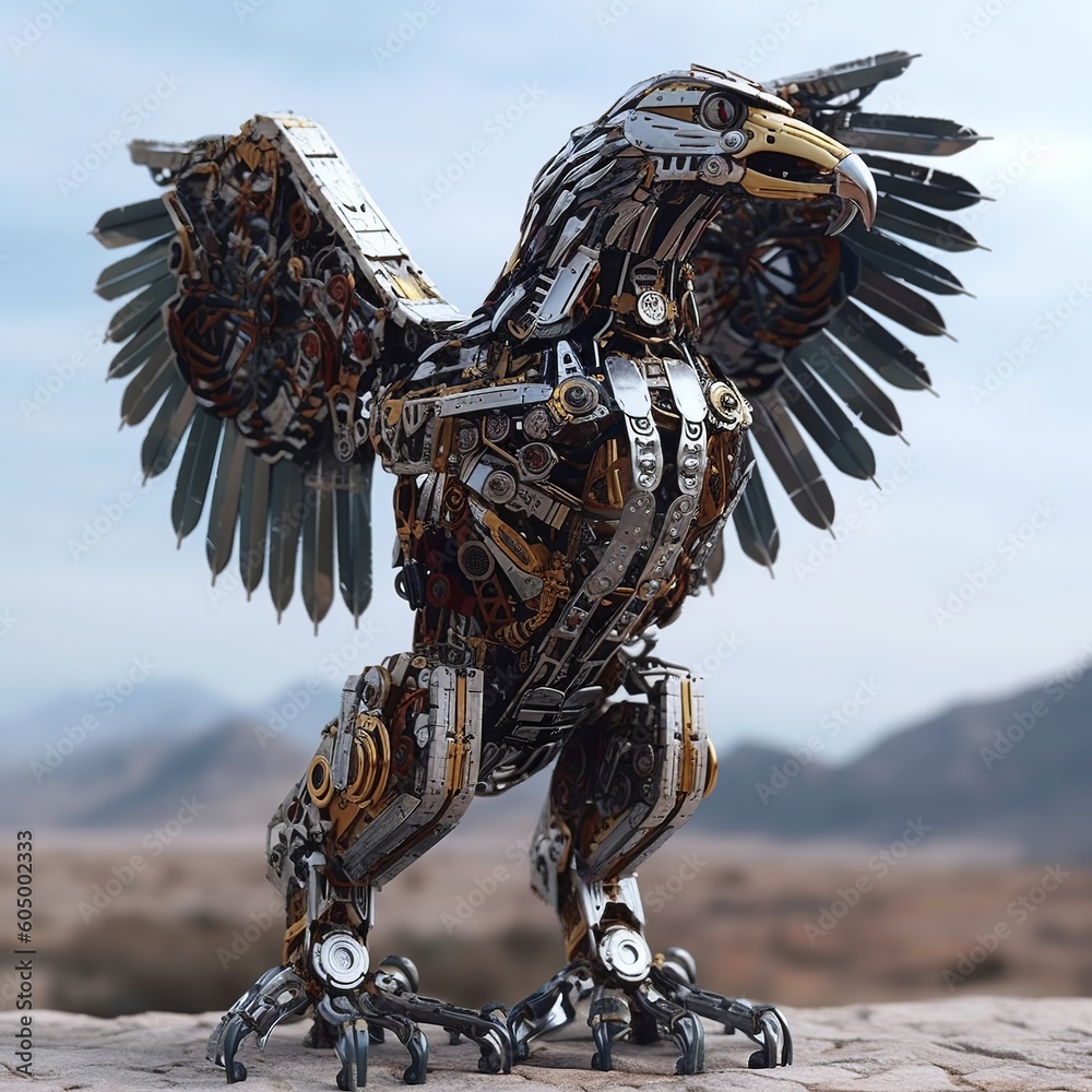 bird, transformer, eagle, robot, animal, nature, eagle, art, statue ...