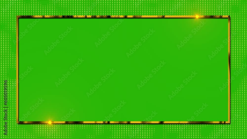Abstract Luxury Green Screen Frame Animation, Modern Frame Template For ...