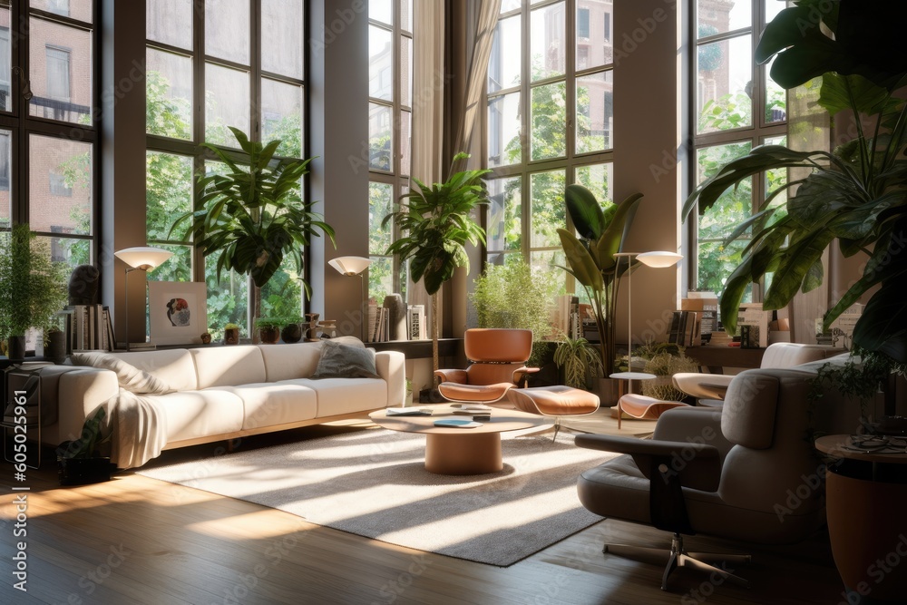 glass window wall view nature theme |,living room with nature behind ...