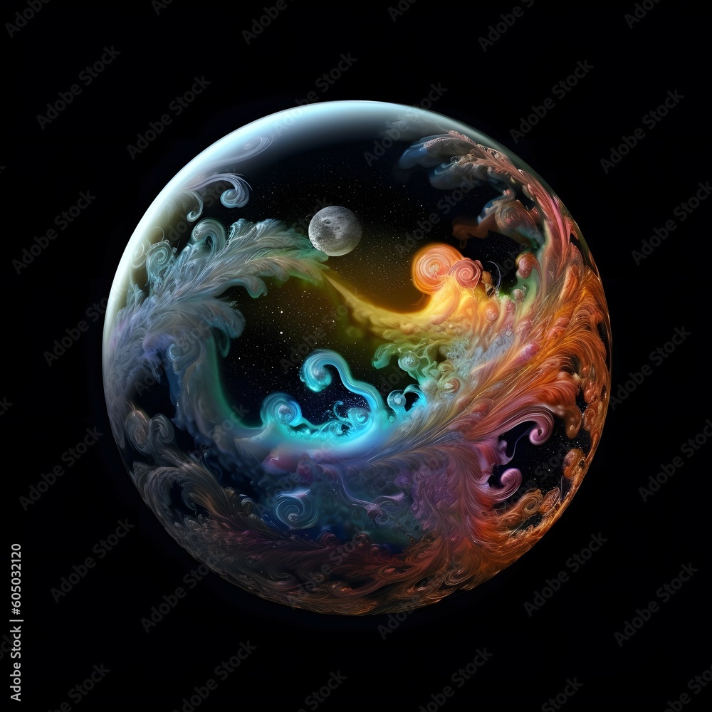 the image shows an elemental and sea cloud, in the style of bubble goth ...
