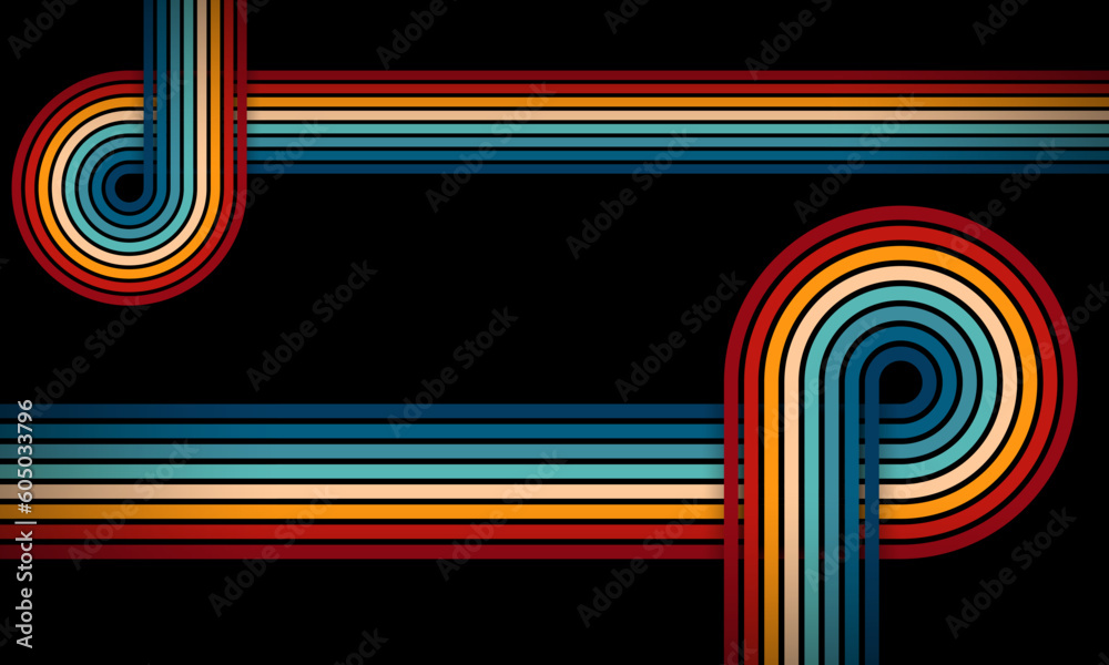 Vintage Striped Backgrounds, Posters, Banner Samples, Retro Colors from ...