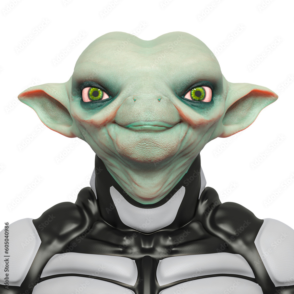 fat alien in an id profile picture Stock Illustration | Adobe Stock