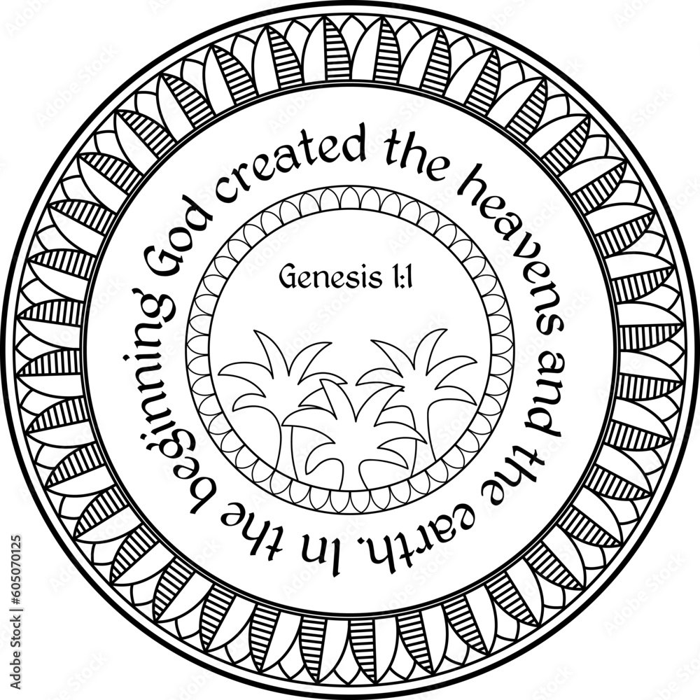 "In the beginning God created the heavens and the earth" bible quote ...