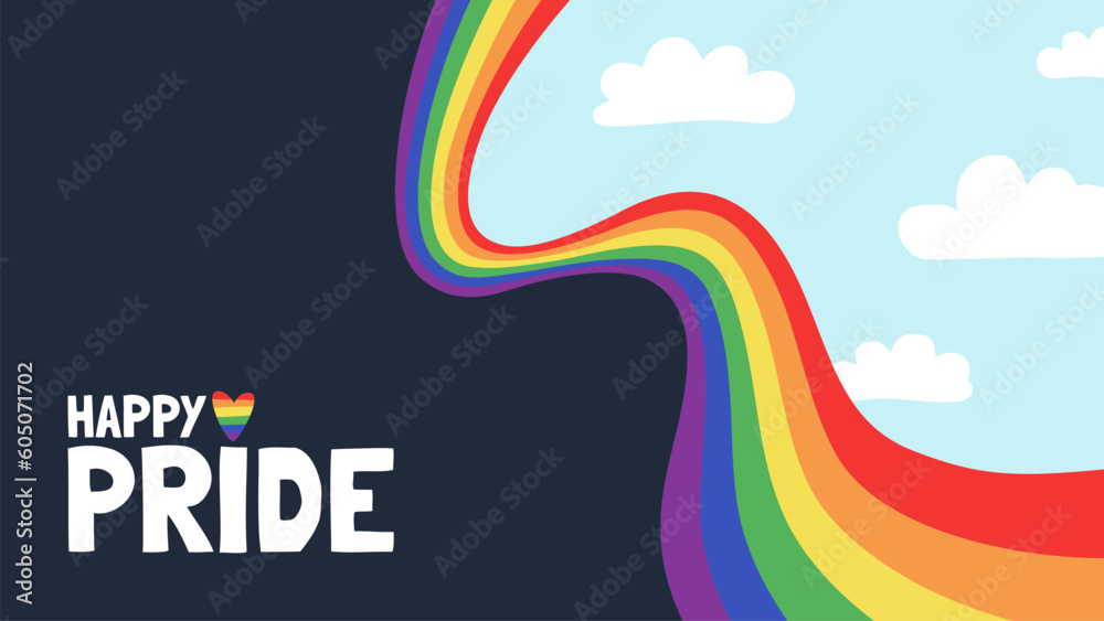 Vector banner for the pride. LGBT community illustration with rainbow ...