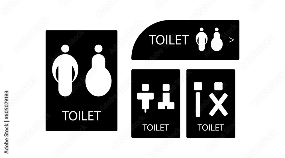 WC Symbole, signs, icons, sanitär, piktogramm vector de Stock | Adobe Stock