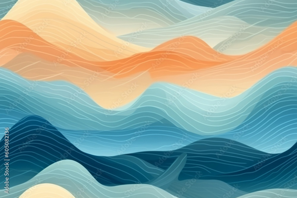 Abstract sand and sea watercolor background. Backdrop for design. AI ...