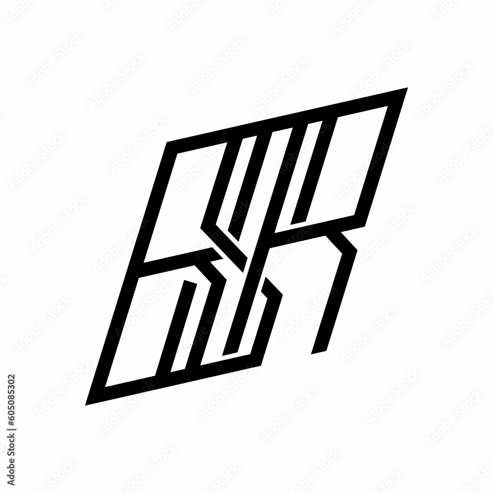 design a clever monogram logo in letter BSR Stock Illustration | Adobe ...