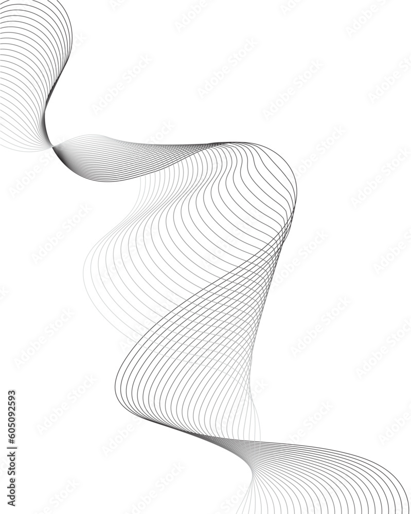 Abstract wave and curved blend lines on transparent background. Design ...