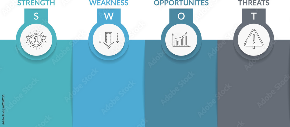 SWOT analysis diagram, infographic template Stock Illustration | Adobe ...